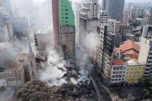 49 missing in Sao Paulo blaze building collapse: firefighters