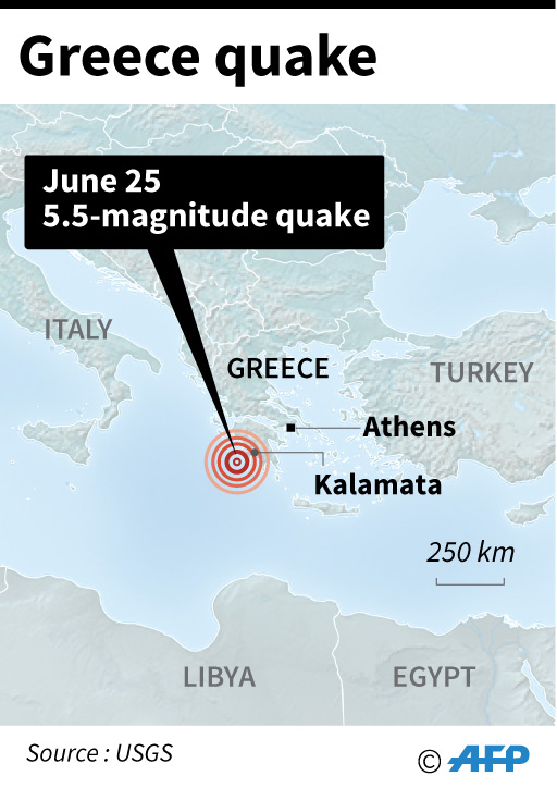 UPDATED: 5.5-magnitude earthquake off coast of southern Greece: USGS