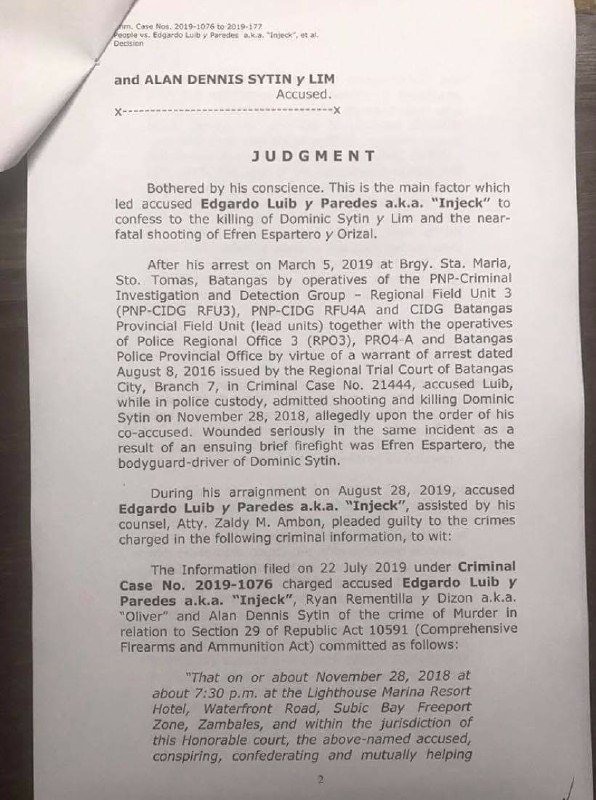 Olongapo court sentences man who confessed to killing businessman ...