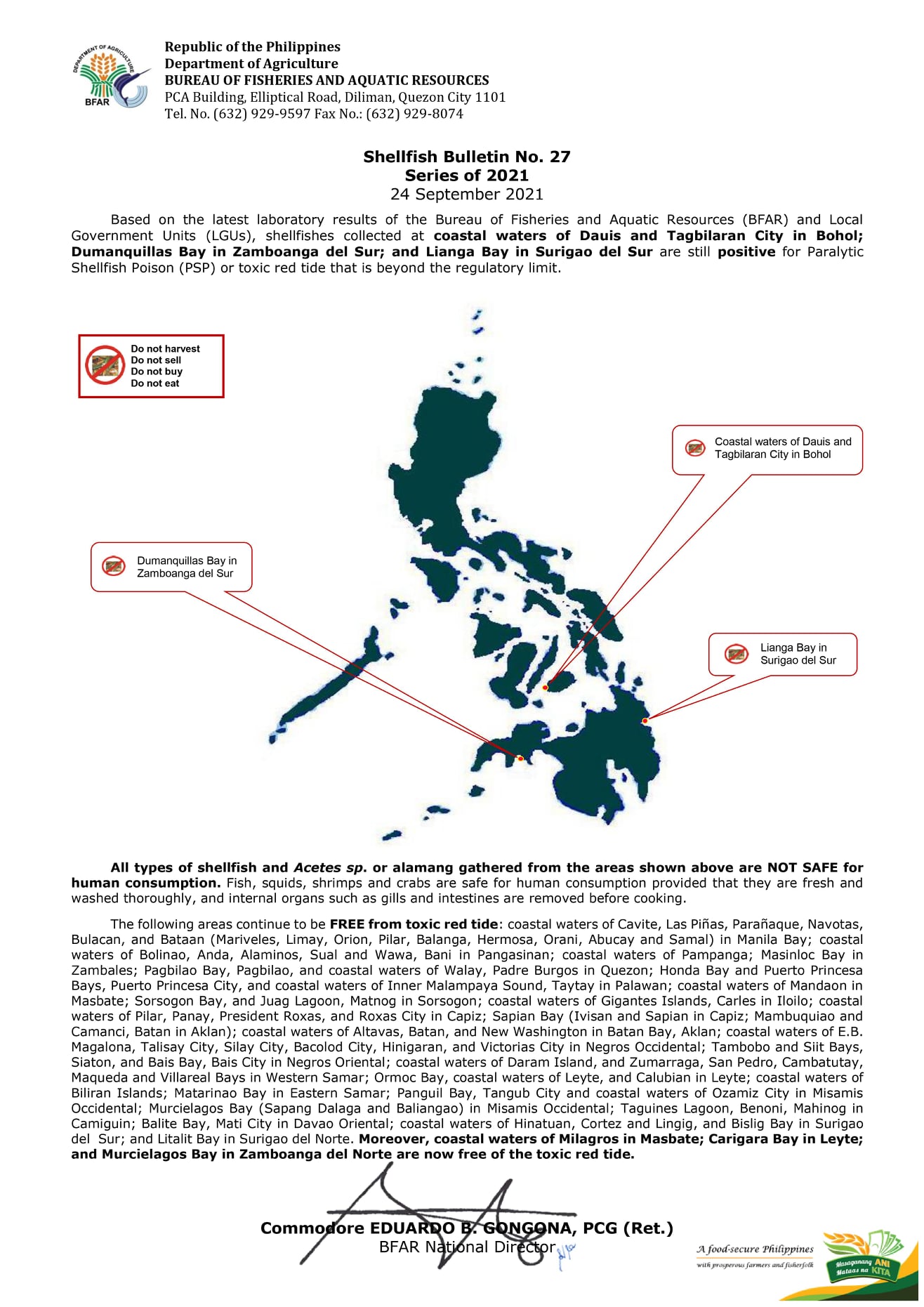 Red tide alert raised over some coastal areas in Visayas, Mindanao: BFAR
